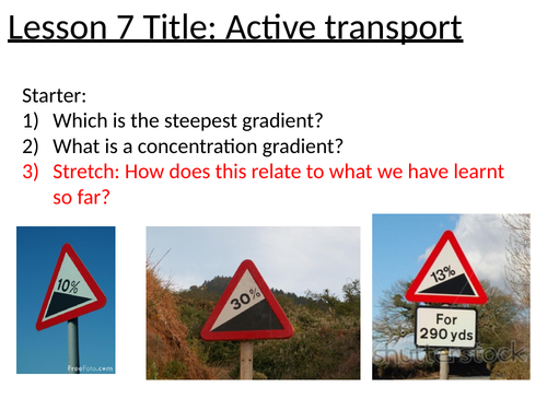 Lesson 7: Active Transport (Higher Tier) (WJEC 1.1. Cells & Movement ...