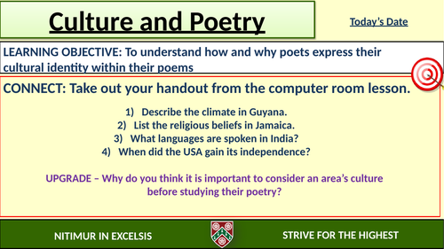Multicultural Poetry SOW KS3 - 25 Lessons | Teaching Resources