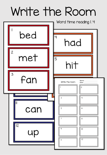 Write the room - word time reading 1.4 | Teaching Resources