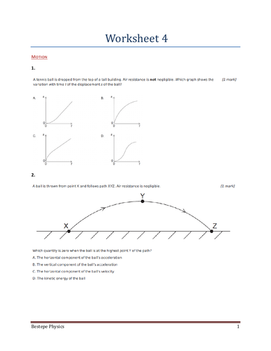IB Kinematics | Teaching Resources
