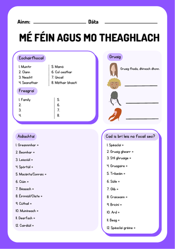 Gaeilge: Mé Féin agus Mo Theaghlach | Teaching Resources