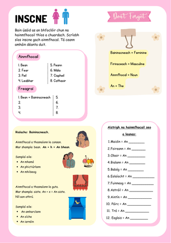 Inscne: Baininscneach | Teaching Resources