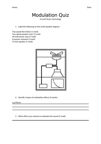 Modulation Quiz and Answers - A Level Music Tech | Teaching Resources