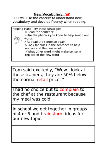 ai Phonics Support to Develop Fluency in Reading | Teaching Resources