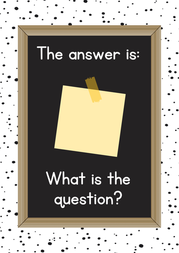The answer is.. what is the question poster | Teaching Resources