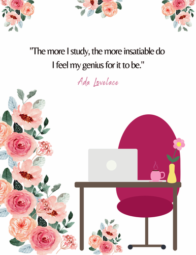 Classroom Poster Bundle Female Tech Posters Programmer Ada Lovelace Poster for girls x5 women in ...