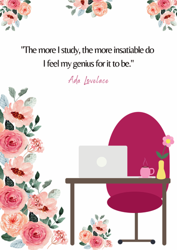 Classroom Poster Bundle Female Tech Posters Programmer Ada Lovelace ...