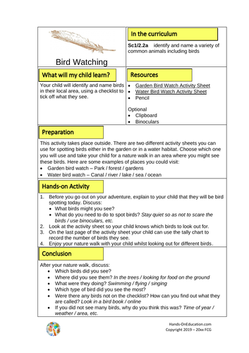KS1 Birds Bundle | Hands-On Education | Teaching Resources