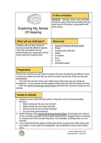 KS1 Five Senses Bundle | Hands-On Education | Teaching Resources