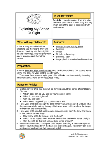 KS1 Five Senses Bundle | Hands-On Education | Teaching Resources
