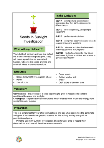 KS1 How Plants Grow Bundle | Hands-On Education | Teaching Resources