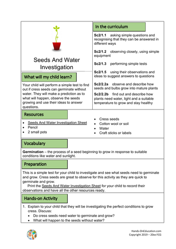 KS1 How Plants Grow Bundle | Hands-On Education | Teaching Resources
