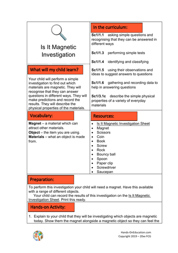 KS1 Material Investigations: One Bundle | Hands-On Education | Teaching ...