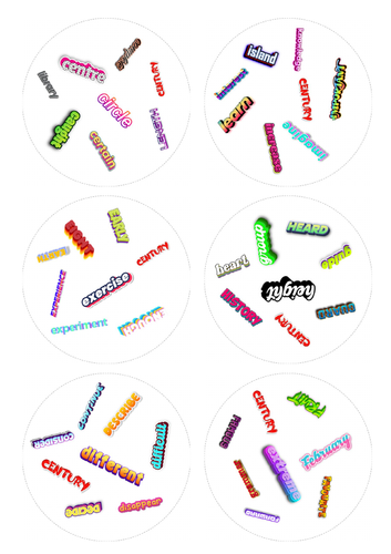 Find it (Dobble inspired)- Y3 & 4 Statutory Words (2 sets covering 100 ...