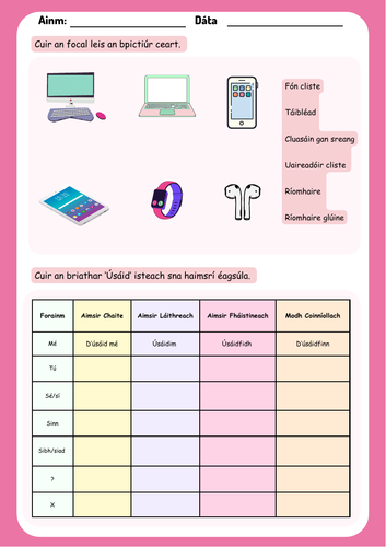Gaeilge: Teicneolaíocht | Teaching Resources