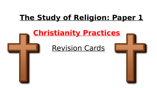 AQA Religious Studies Revision Cards - Christianity Practices | Teaching Resources