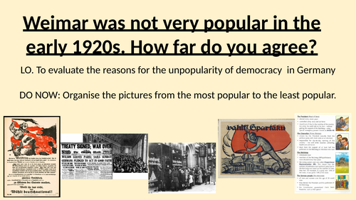 Weimar Germany - popularity of the Republic | Teaching Resources