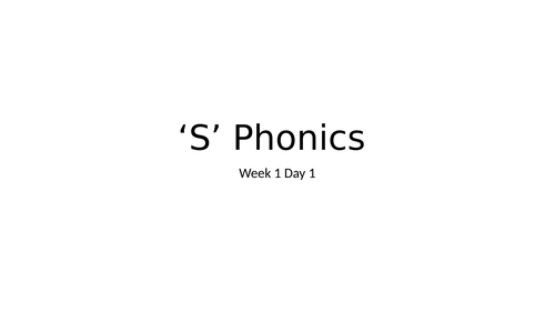 First Phonics Lesson s sound | Teaching Resources