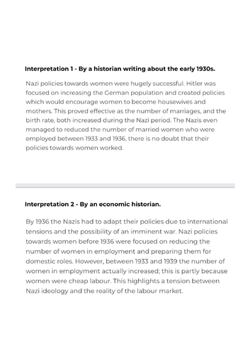 Nazi Germany - Women | Teaching Resources