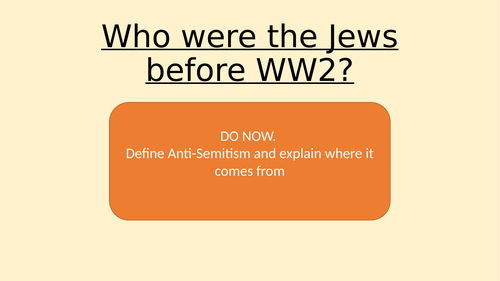 Holocaust - who were the Jews before ww2 | Teaching Resources