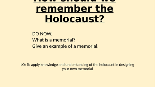 Holocaust - summary lesson | Teaching Resources