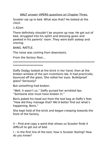 Alien in the Jam Factory VIPERS | Teaching Resources