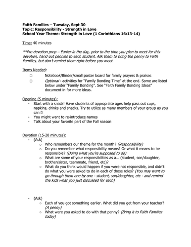 Faith Family Devotion Bundle -Year 2 | Teaching Resources