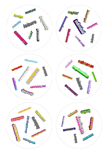 Find it (Dobble inspired)- Y5 & 6 Statutory Words (2 sets covering 100 ...