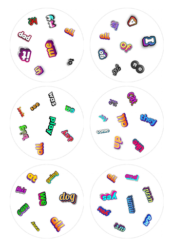 Find it (Dobble inspired)- Reception High Frequency Words | Teaching ...