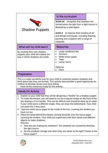 KS2 Light, Shadows & Reflections Bundle | Hands-On Education | Teaching ...