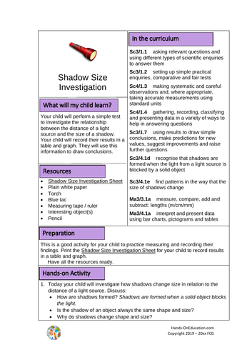 KS2 Light, Shadows & Reflections Bundle | Hands-On Education | Teaching ...