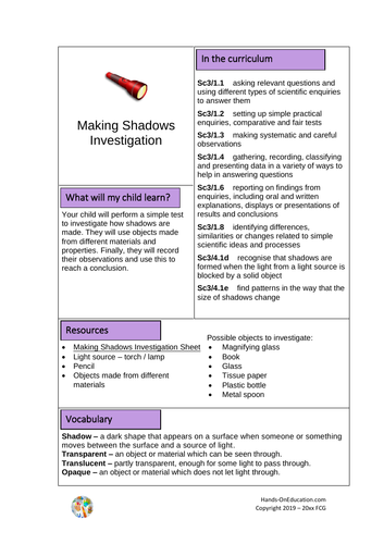 KS2 Light, Shadows & Reflections Bundle | Hands-On Education | Teaching ...
