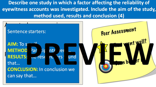 Eyewitness testimony: Misleading information - AQA A Level Psychology ...