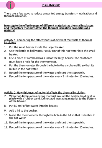 KS4 Energy Topic | Teaching Resources
