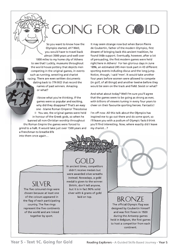 Reading Greek Y5 Going for Gold Greek Olympic | Teaching Resources