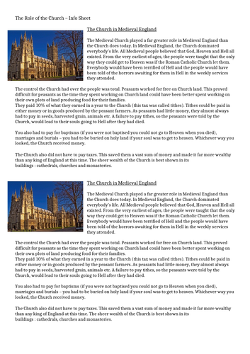 Medieval Church and Beliefs - KS3 History | Teaching Resources