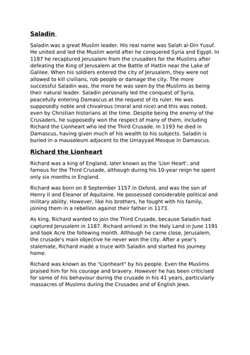 Richard the Lionheart - KS3 Medieval England | Teaching Resources