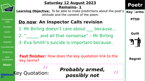 Power and Conflict lessons | Teaching Resources