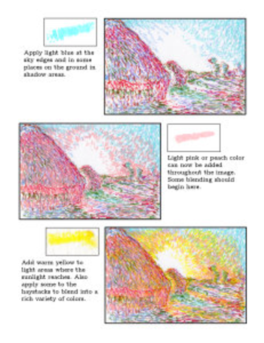 Claude Monet - Oil Pastel Impressionism - Step by Step - Art Lesson ...