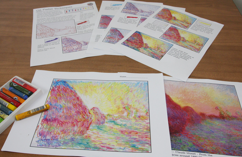 Claude Monet - Oil Pastel Impressionism - Step by Step - Art Lesson ...