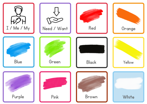 Communication Cards: Colours | Teaching Resources