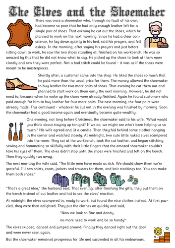 The Elves and the Shoemaker | Teaching Resources