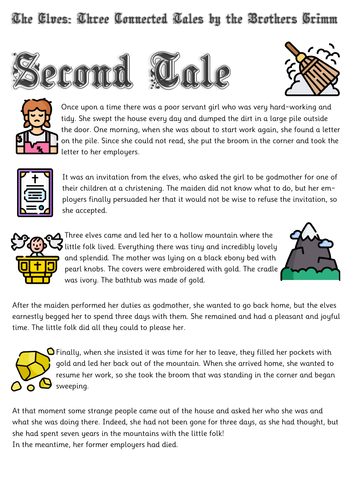 The Elves and the Shoemaker | Teaching Resources