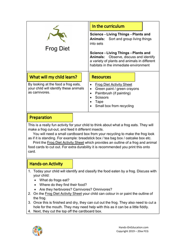 Amphibians Activities | Senior Infants Bundle | Hands-On Education ...