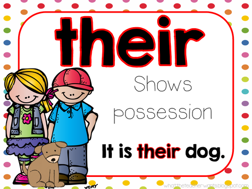 What's the Difference: There Their They're | Teaching Resources
