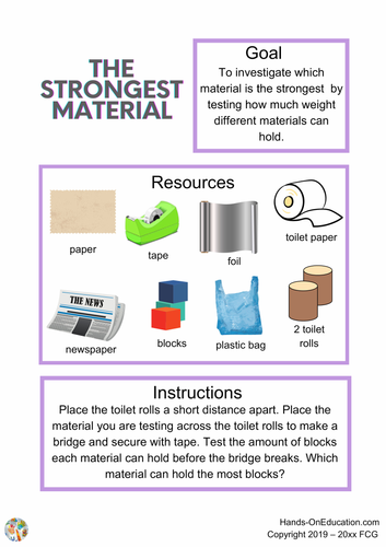 Material Investigations: One Activities | Senior Infants Bundle | Hands ...
