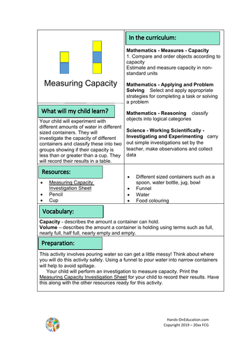 Measurements: One Activities | Senior Infants Bundle | Hands-On ...