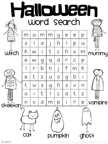 Halloween Word Search | Teaching Resources