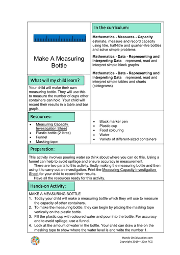 Measurements: Two Activities | Second Class Bundle | Hands-On Education ...