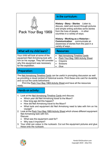 Neil Armstrong Activities | Senior Infants Bundle | Hands-On Education ...